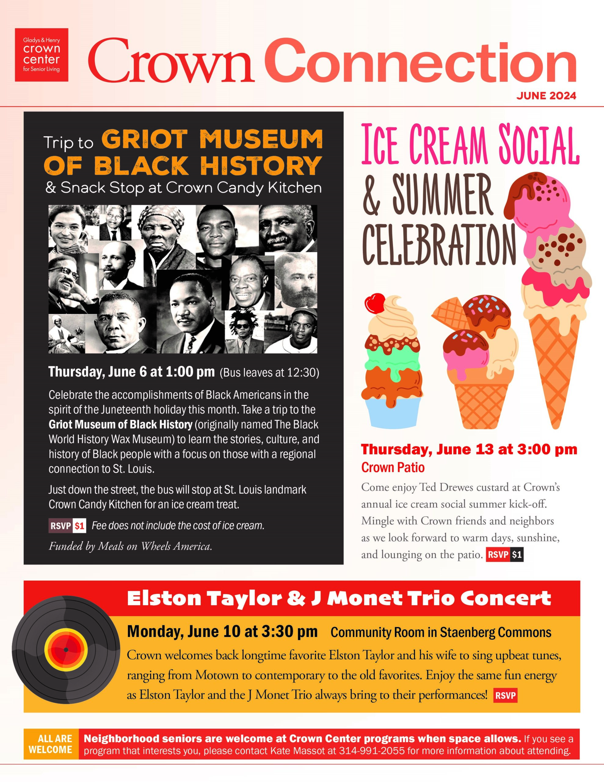 June Program Newsletter Crown Centercrown Center